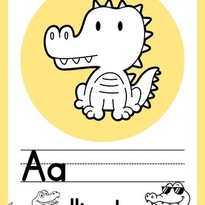 A–Z Animal Alphabet Coloring Book PDF for Kids | Printable Educational ...