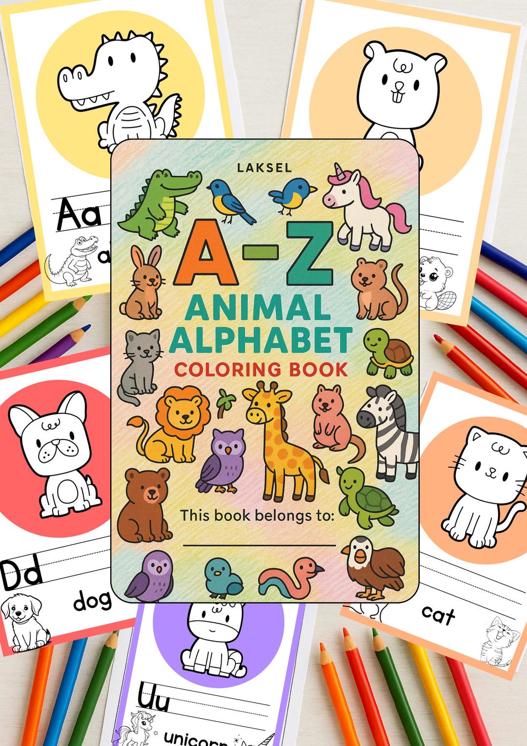 A–Z Animal Alphabet Coloring Book PDF for Kids | Printable Educational ...