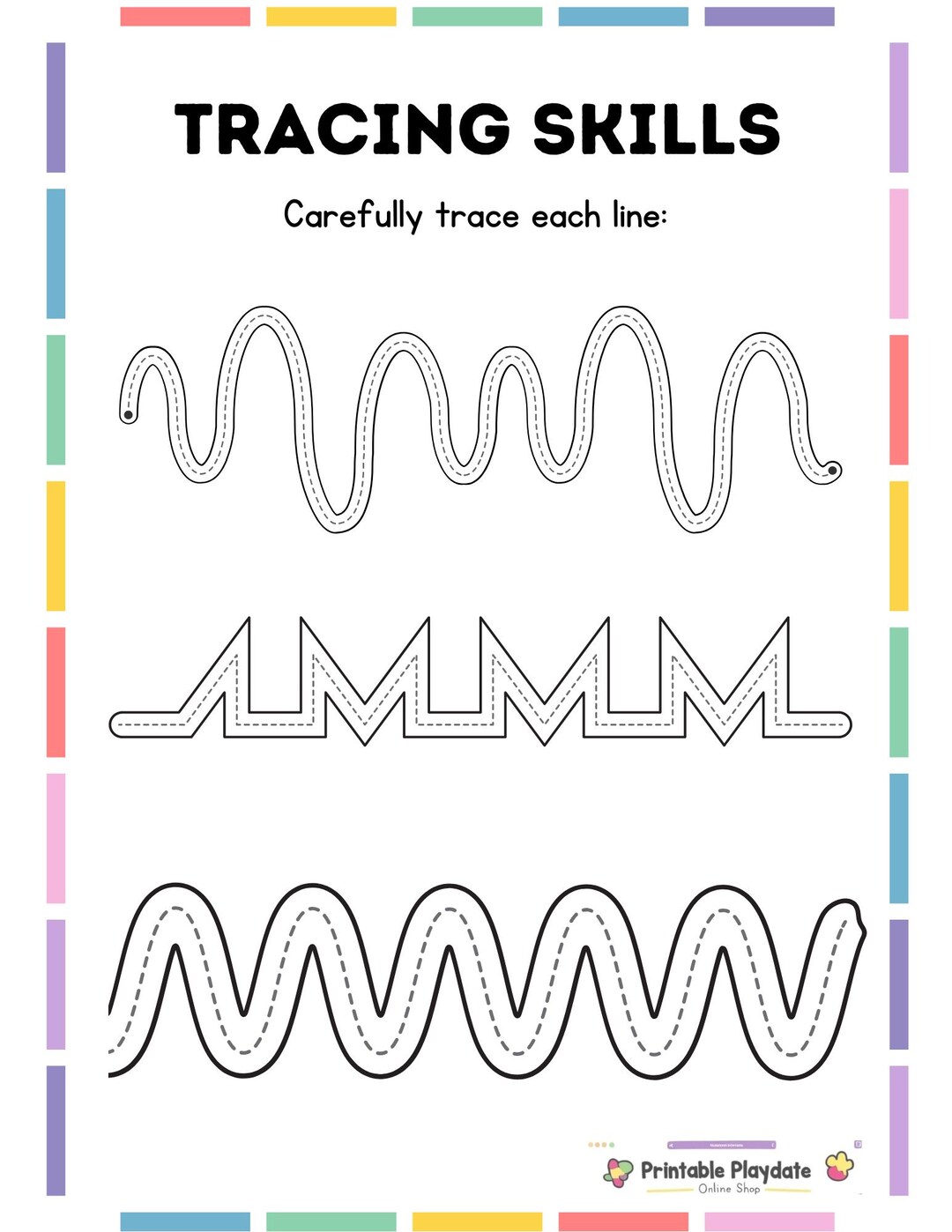 Fine Motor Skills Tracing Maze Worksheets for Kids | Printable and ...
