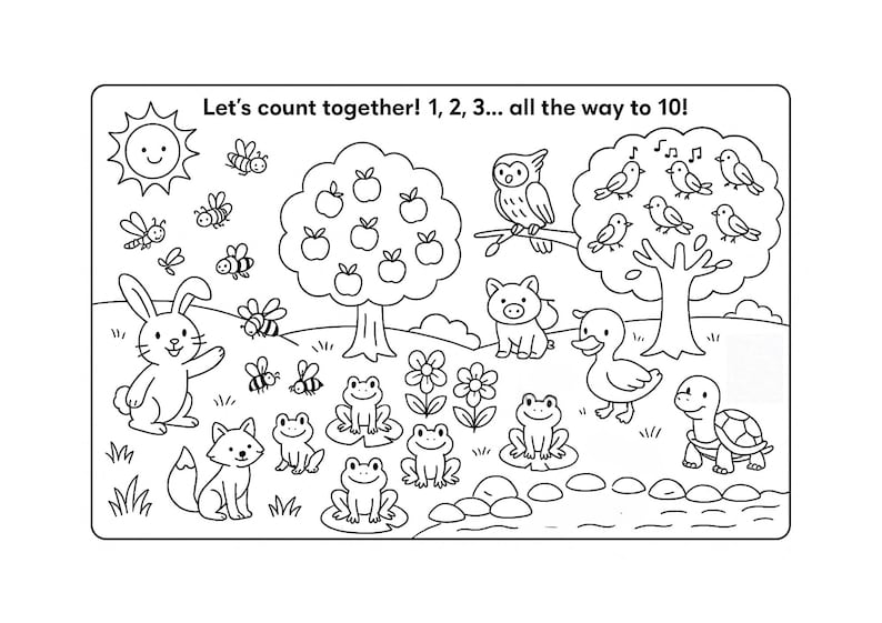 Counting in the Forest – Preschool Number Storybook & Activity Pages ...