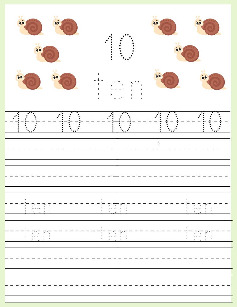 Number Tracing Workbook (1–10) | Printable PDF | Preschool ...