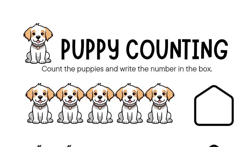 1-10 Counting Downloadable and Printable Math Worksheets - Etsy