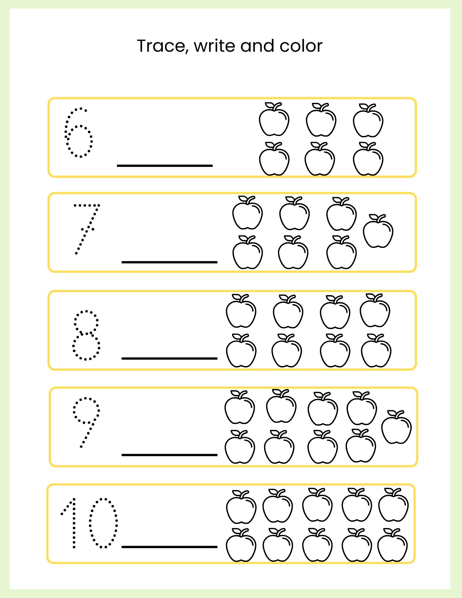Number Tracing Workbook (1–10) | Printable PDF | Preschool ...