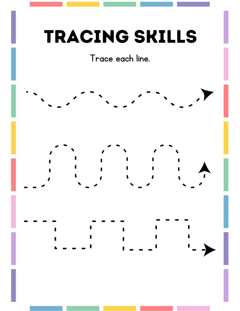 Tracing Maze Worksheets: Fine Motor Skills Preschool Activity (PDF ...