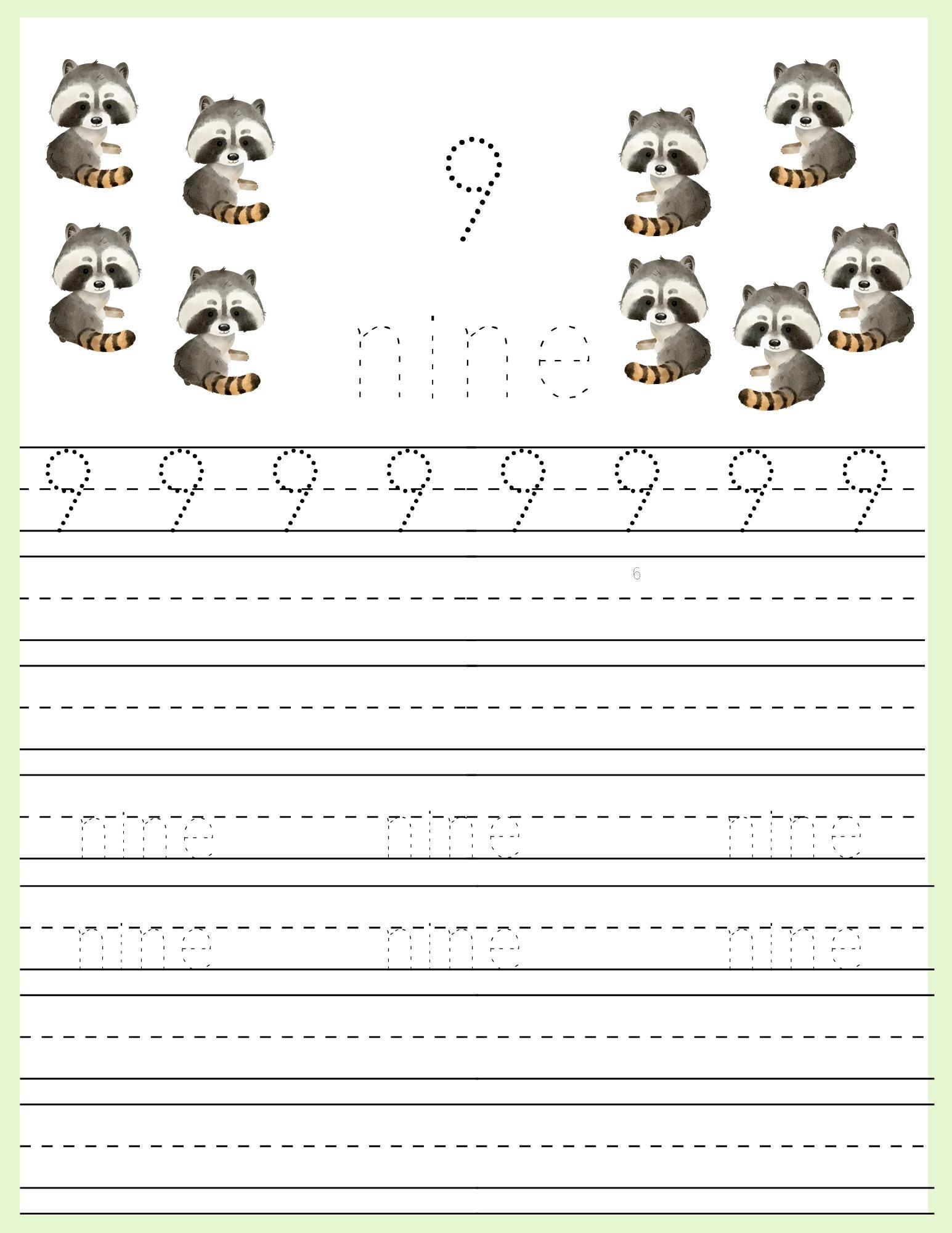 Number Tracing Workbook (1–10) | Printable PDF | Preschool ...