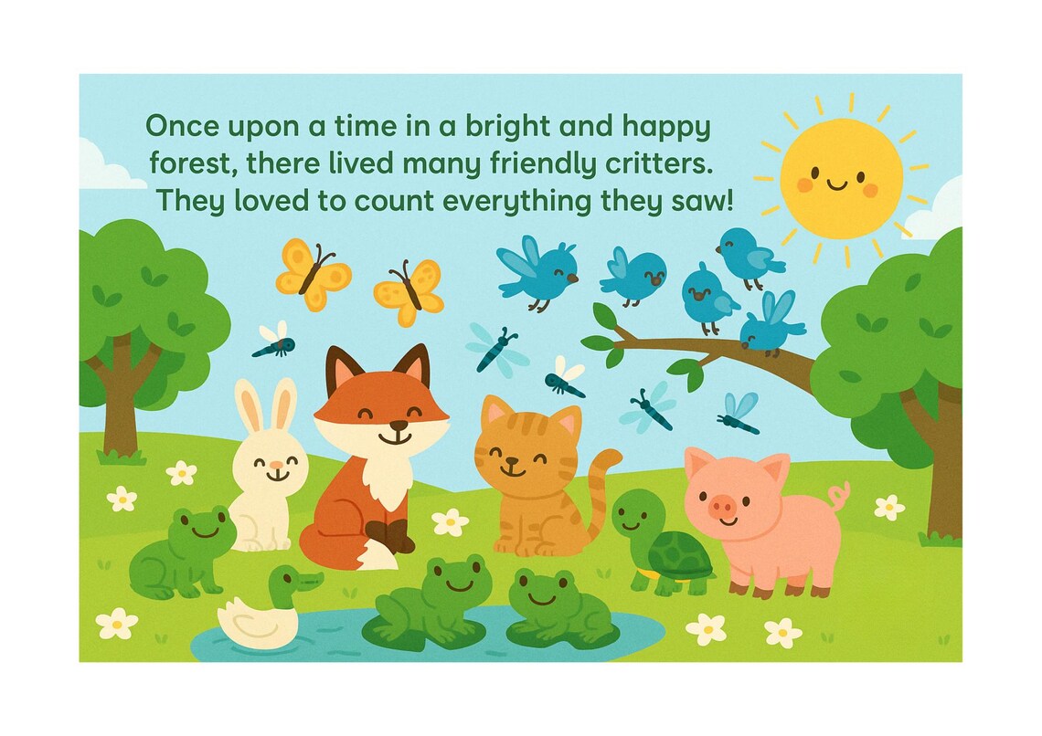 Counting in the Forest – Preschool Number Storybook & Activity Pages ...