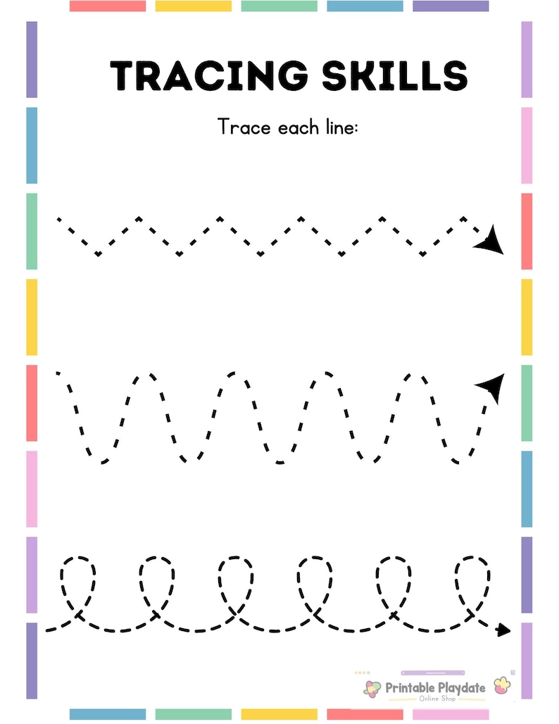 Fine Motor Skills Tracing Maze Worksheets for Kids | Printable and ...