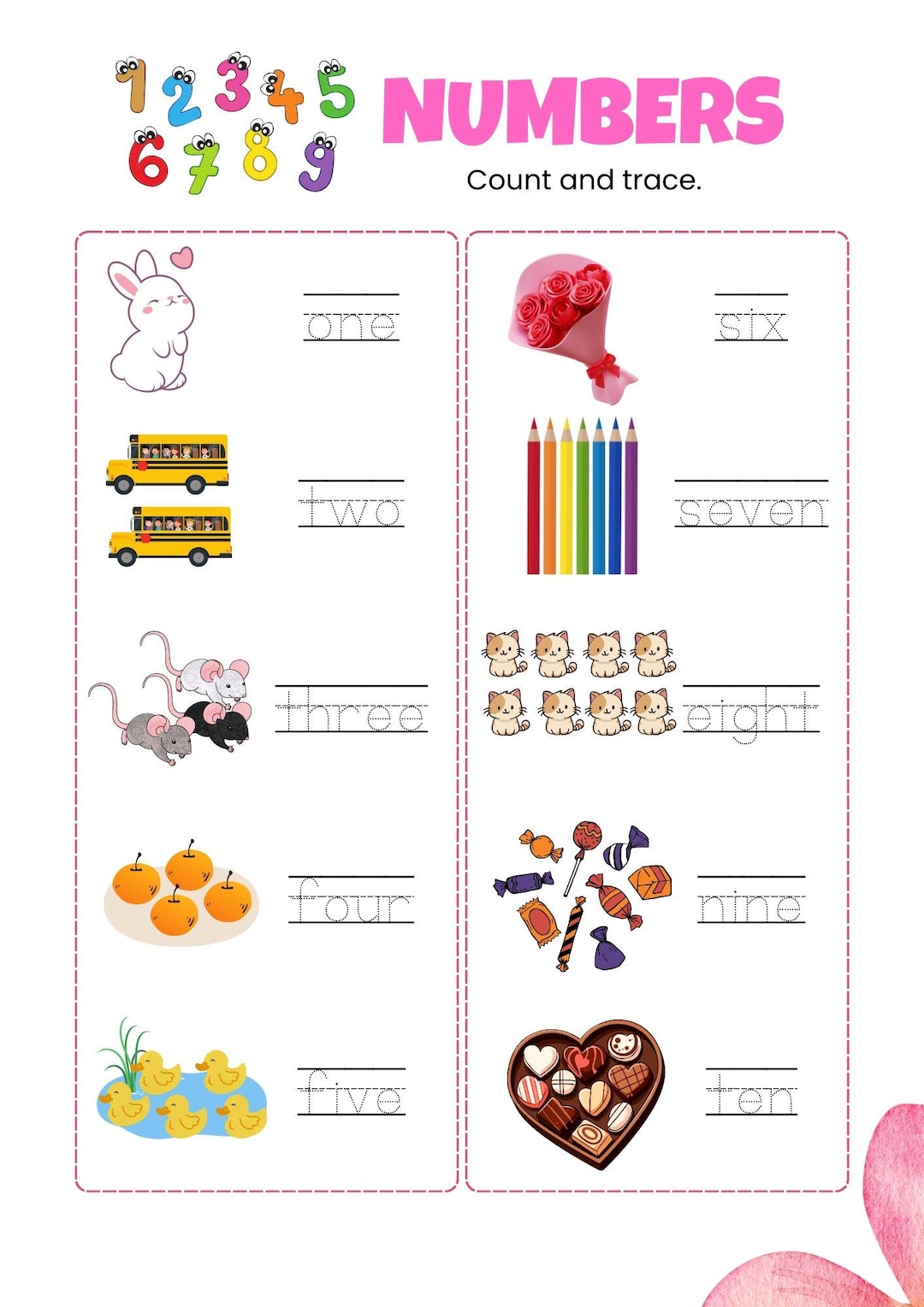 Learn to Write Number Words. Numbers 1 to 20 Downloadable and Printable ...