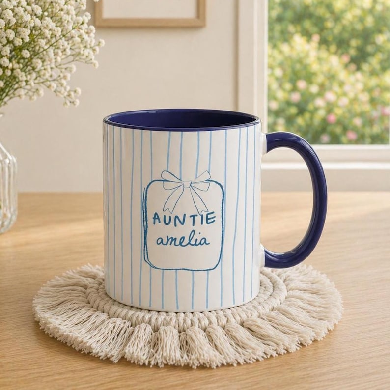 Personalized Auntie Mug, Custom Aunt Mug With Name, New Aunt Gift ...