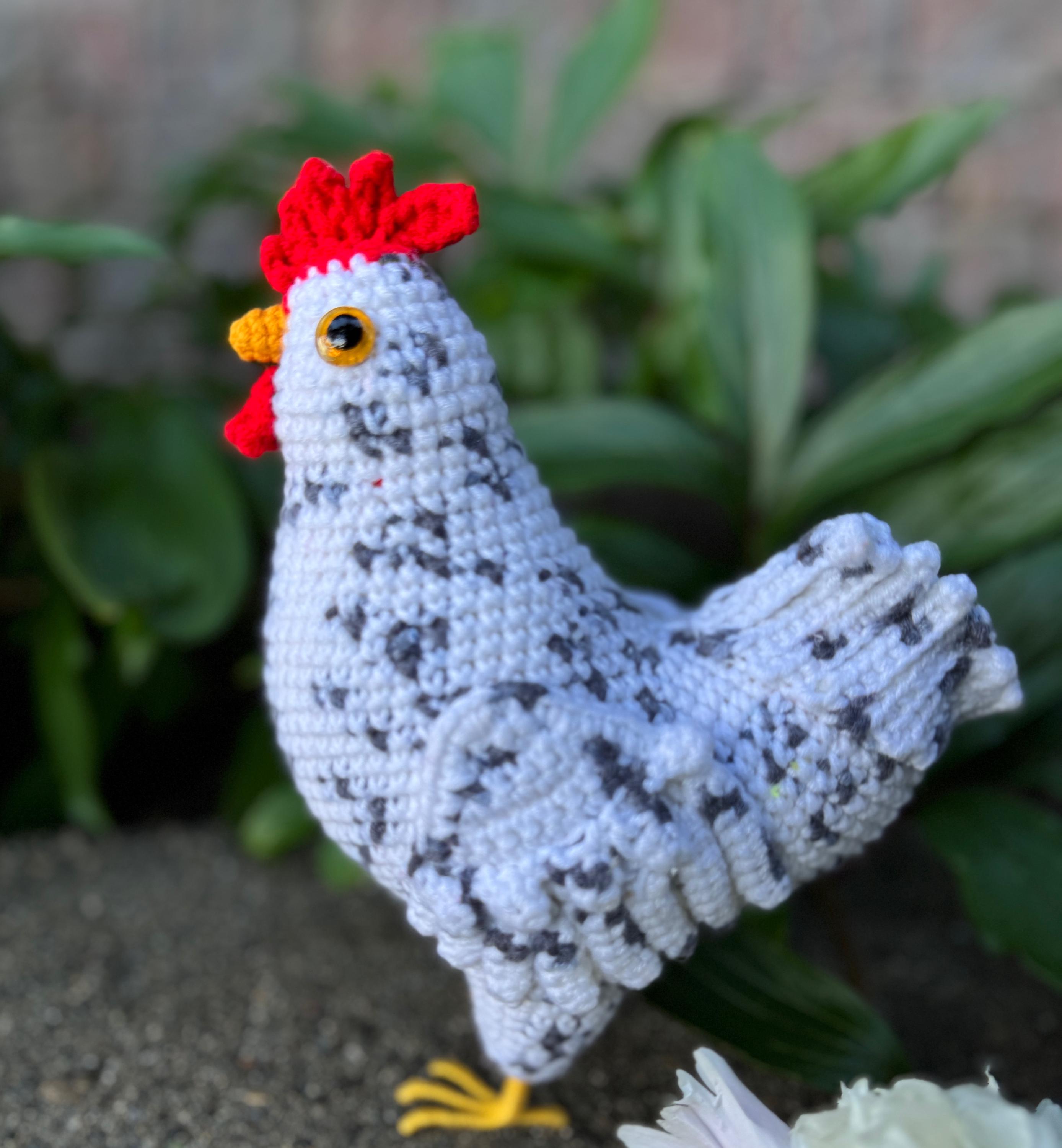 Handmade Crochet Rooster & Hen Set - 10" Realistic Farm Plushies With ...