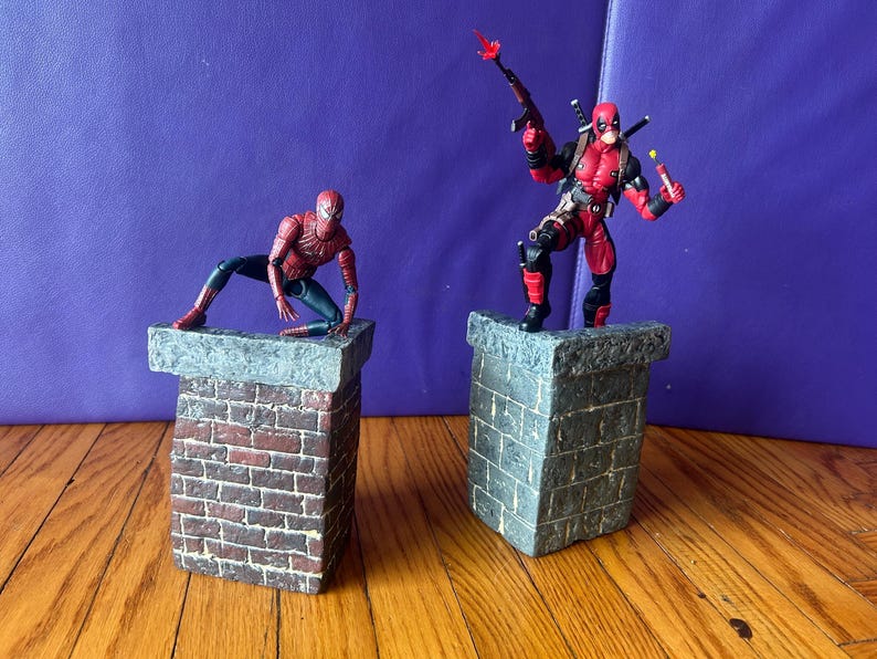 1/12 Scale Rooftop Brick/stone Building Corner, 2 Piece Set. Diorama ...