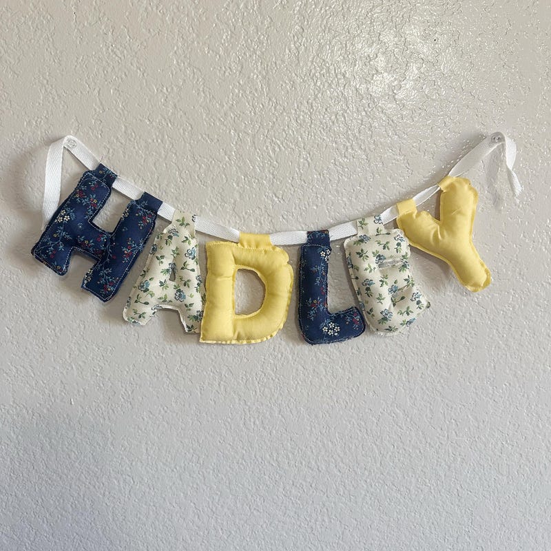 Fabric Name Banner - Etsy