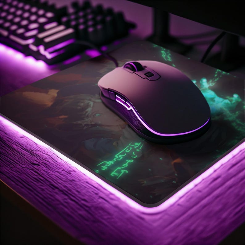Legend of Zelda RGB LED Gaming Desk Mat, Waterproof Large Keyboard Pad ...