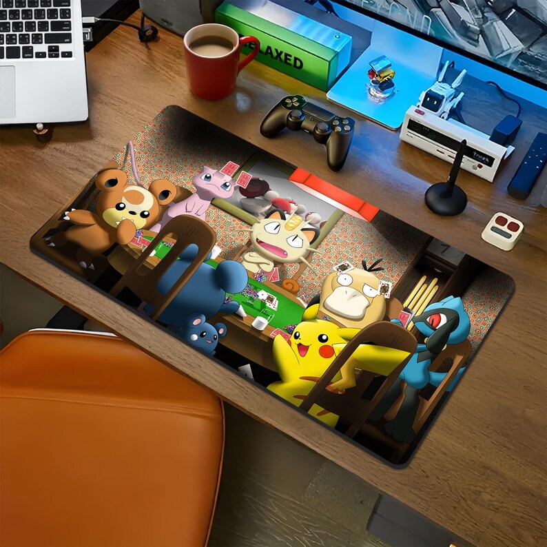 Pokemon RGB LED Gaming Mousepad Pikachu Japanese Anime Light up Desk ...