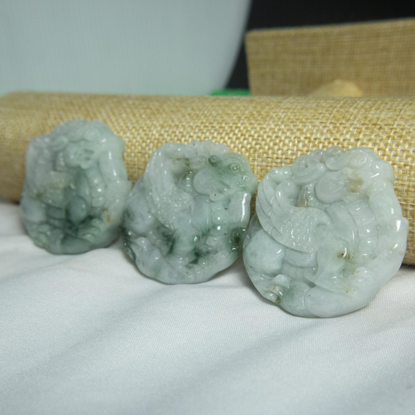 50mm Winged Pixiu Dragon Pendant–grade A Burmese Jadeite Necklace With ...