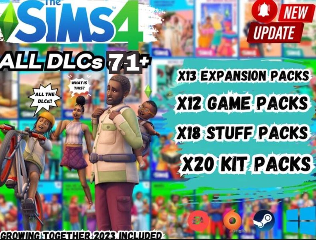 The Sims 4 All 84+ Dlcs 2025 Expansion, Game, Stuff, Kit Pack DLC ...