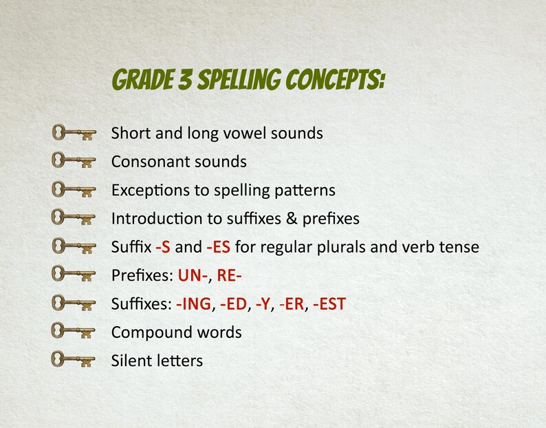 Grade 3 Spelling Word List - American English - Spelling With ...