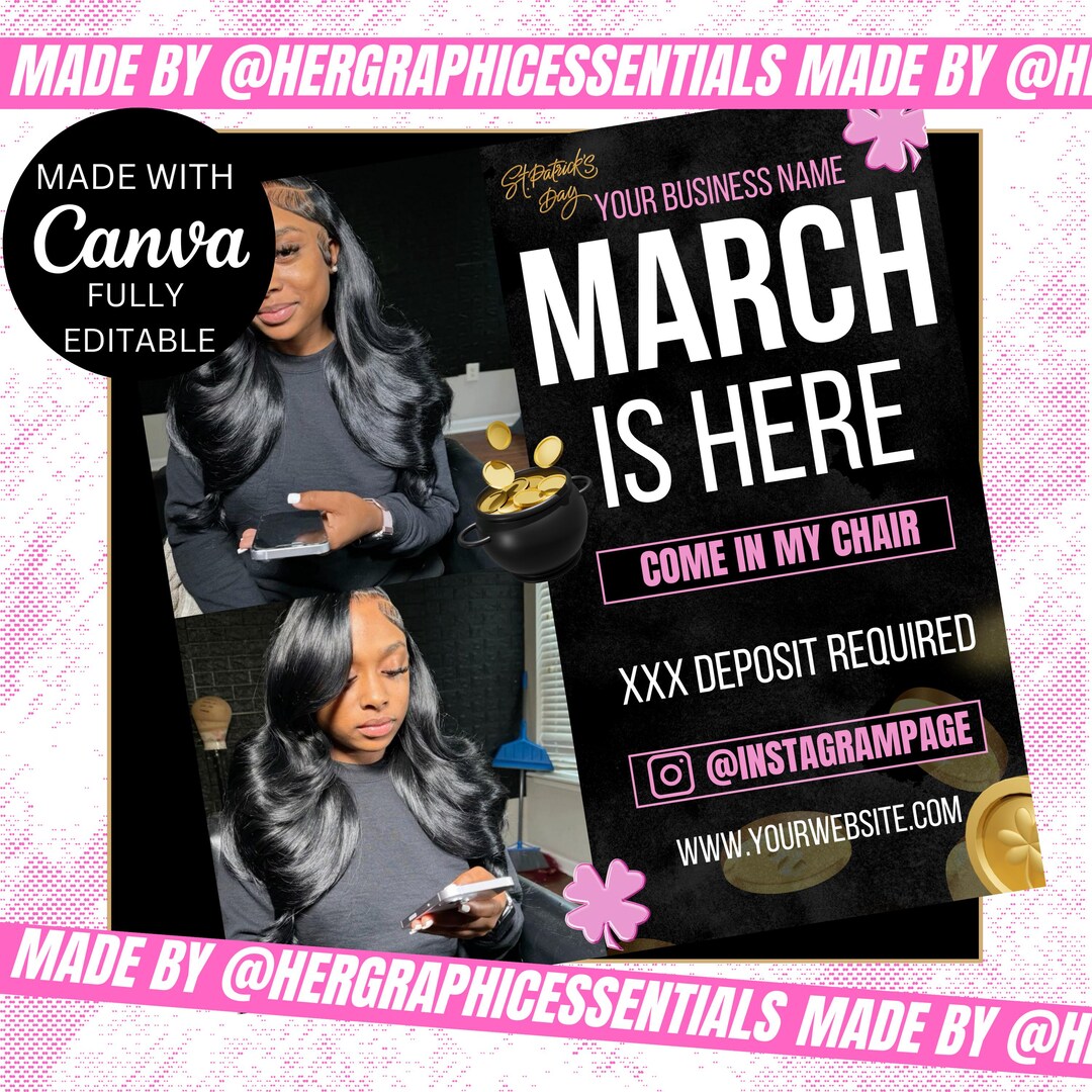 Editable March Bookings Flyer, New Bookings Flyer, Book Now Flyer ...