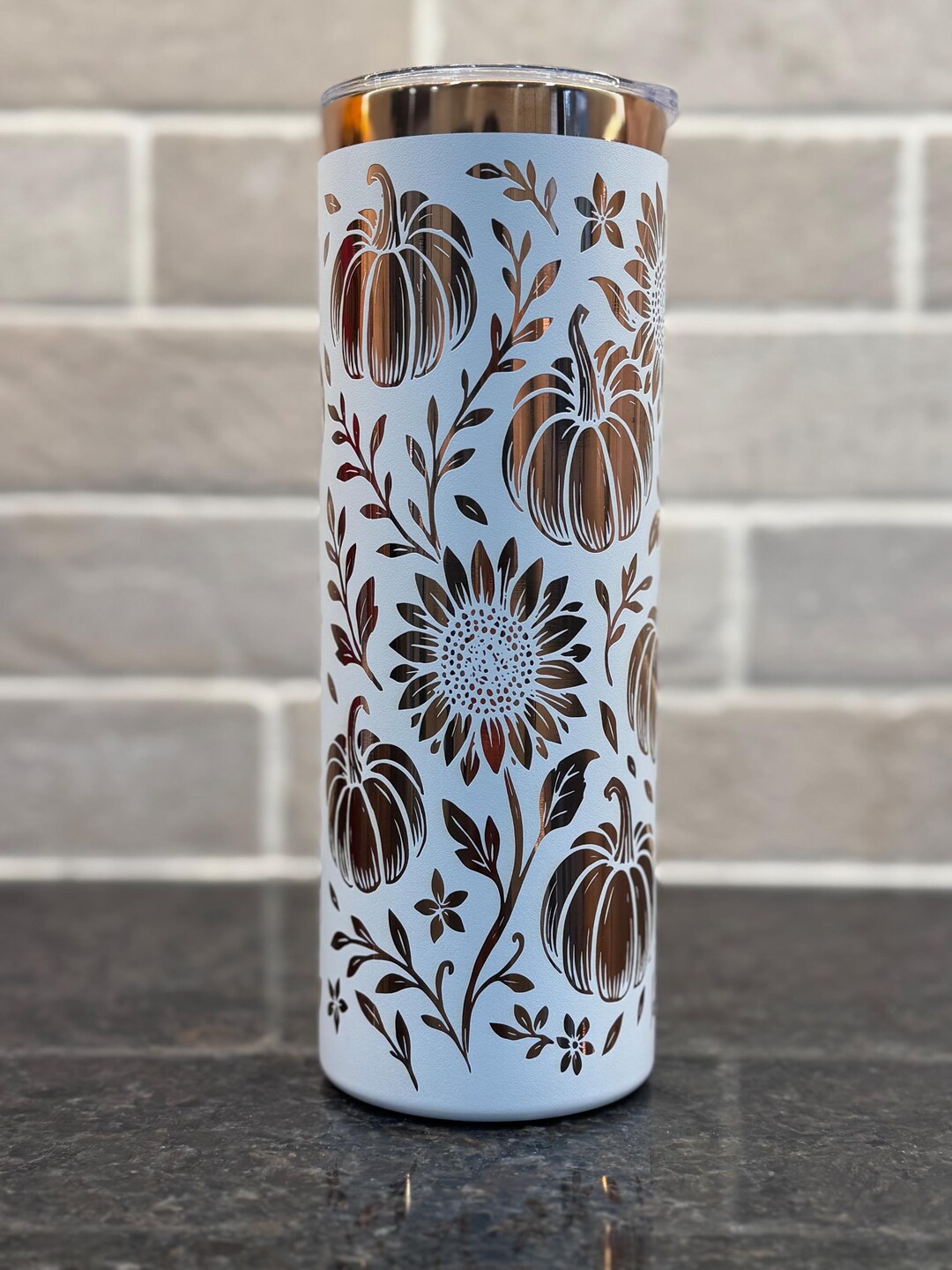 Pumpkin Sunflower Fall Laser Engraved Custom-made Tumbler - Etsy