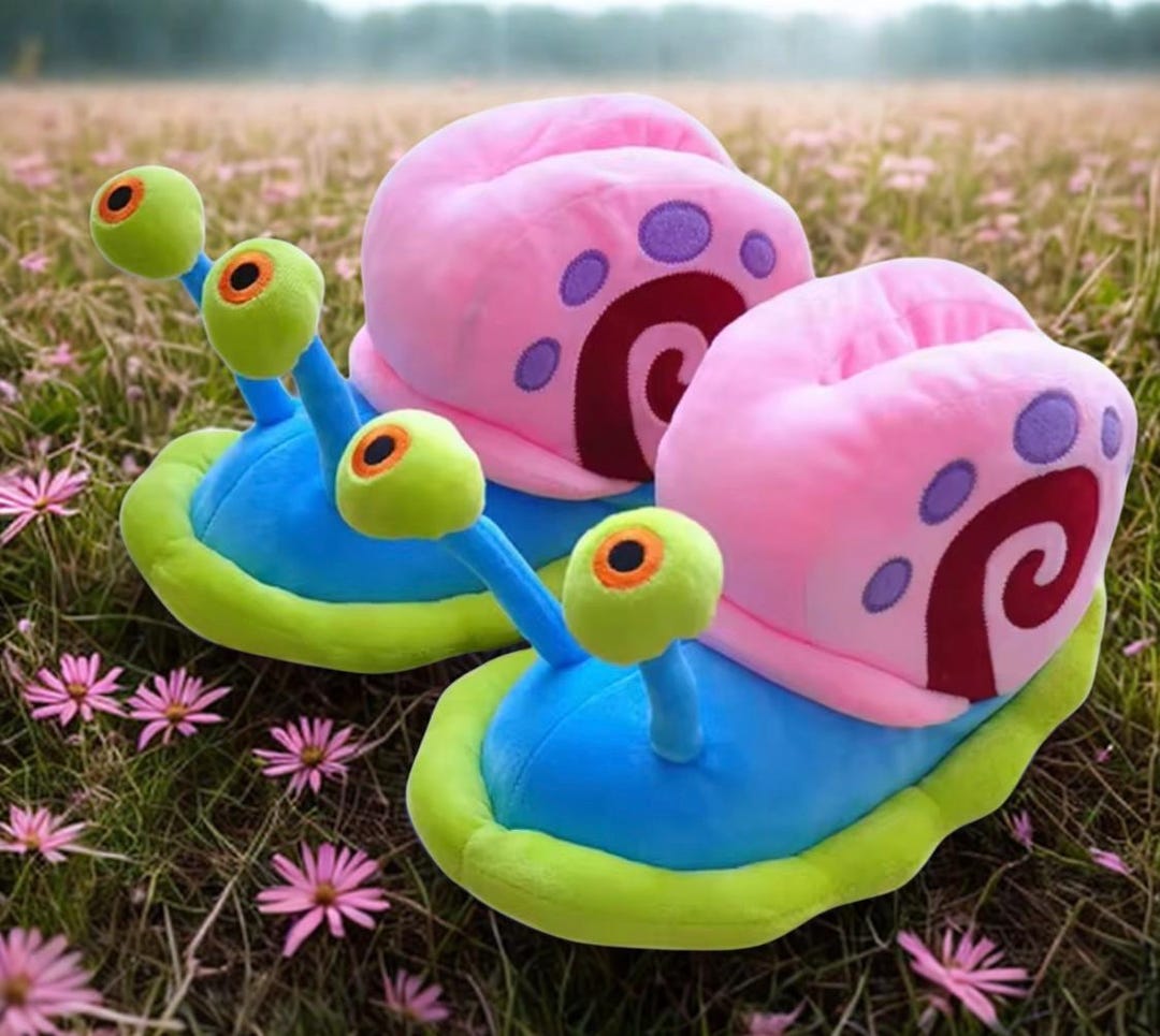 Custom Handmade Gary the Snail Slippers - Spongebob Inspired Plush ...