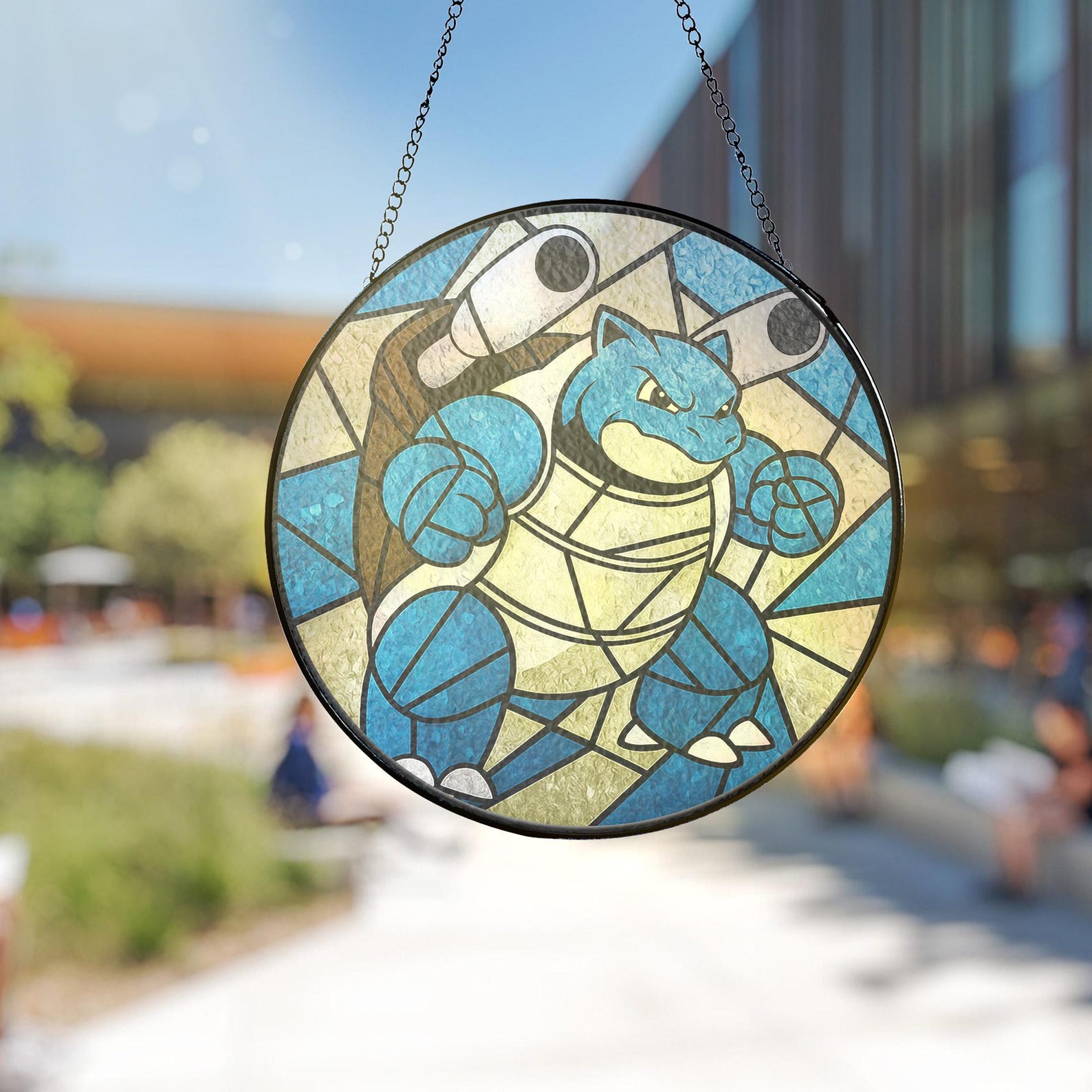 Blastoise Stained Glass Suncatcher Water-type Blastoise Window Decor ...