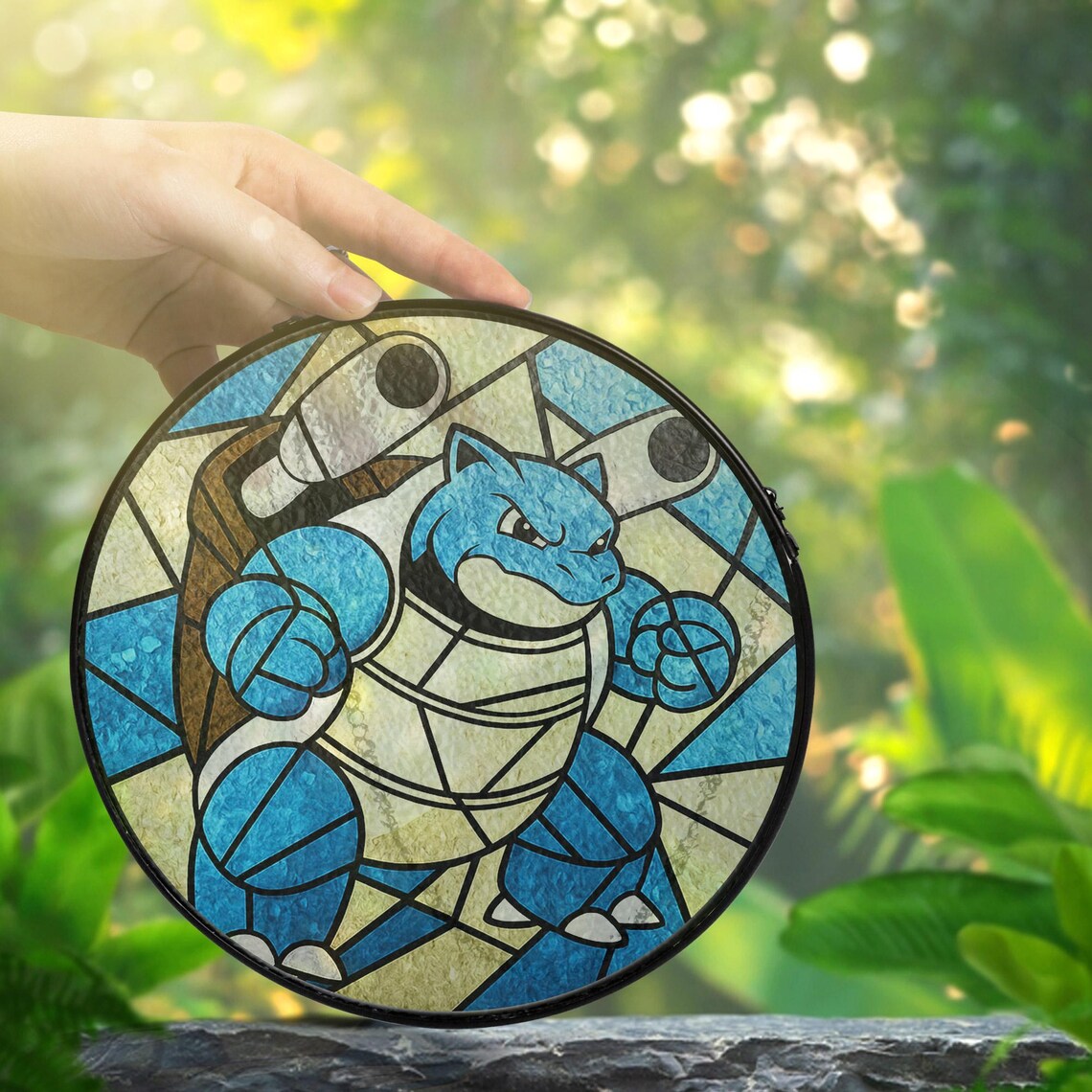 Blastoise Stained Glass Suncatcher Water-type Blastoise Window Decor ...