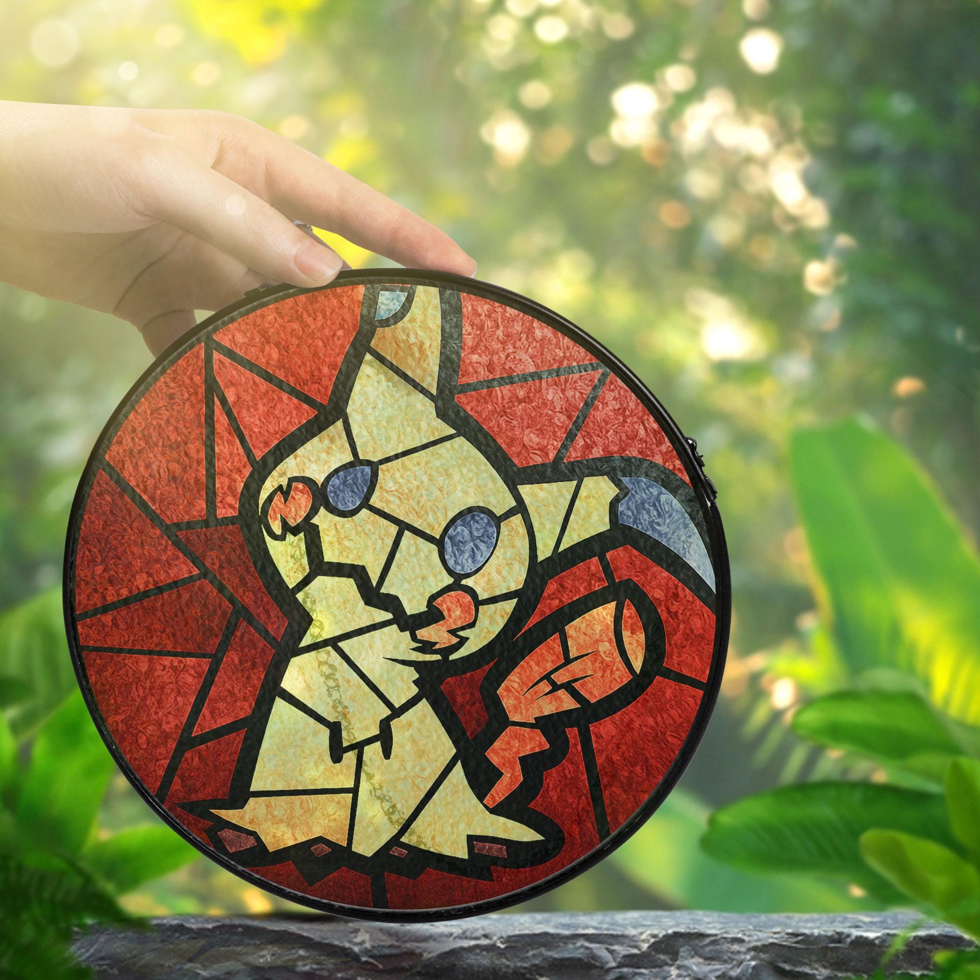 Mimikyu Stained Glass Suncatcher Cute Window Hanging Anime Decor ...