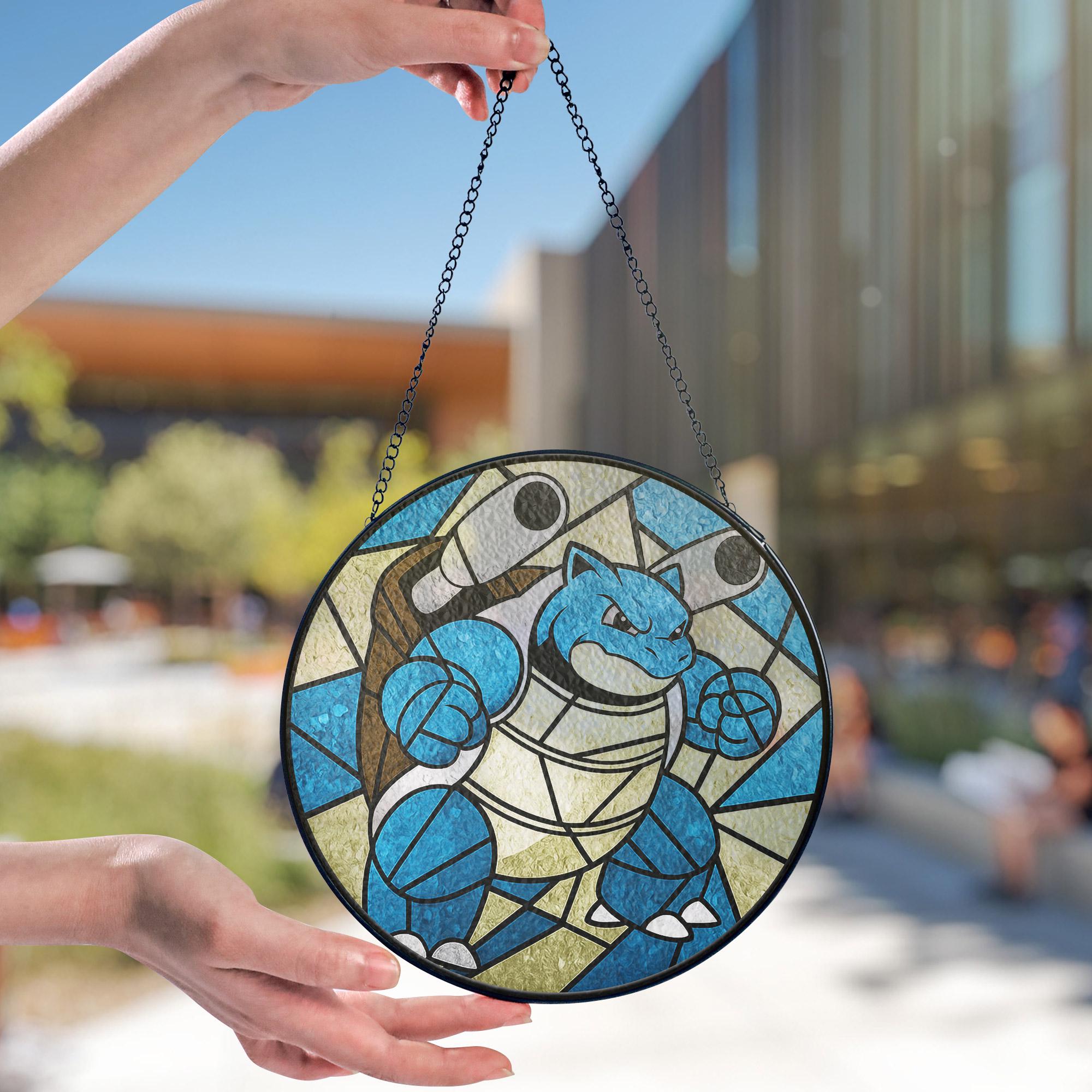 Blastoise Stained Glass Suncatcher Water-type Blastoise Window Decor ...