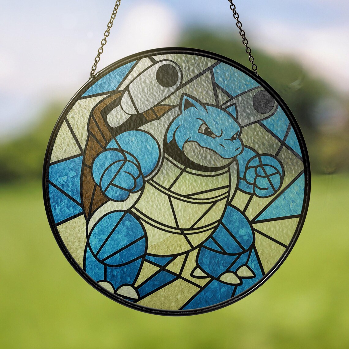 Blastoise Stained Glass Suncatcher Water-type Blastoise Window Decor ...
