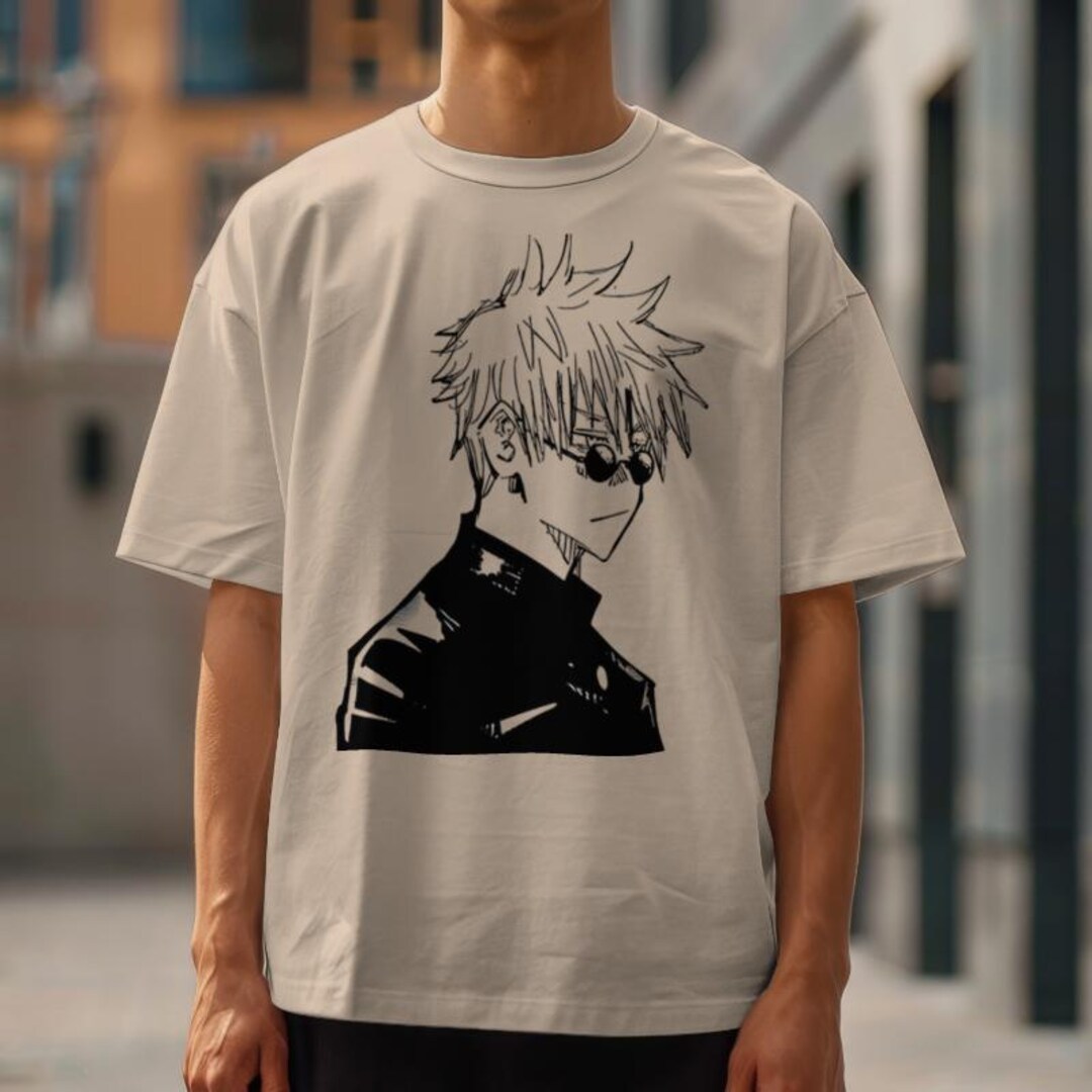 Satoru Gojo T-shirt, Jujutsu Kaisen Merch, Badass Anime Style, Gift for ...