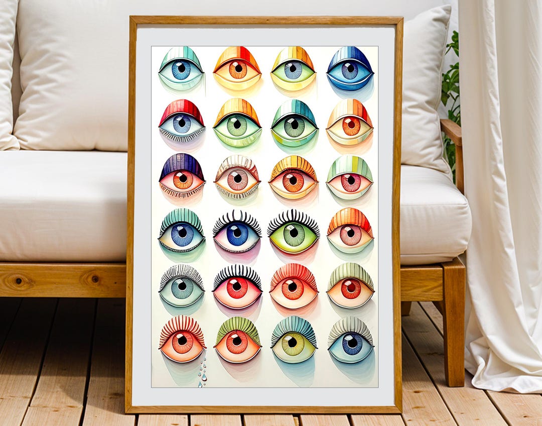 Colorful Surreal Print: Trippy Poster, Computer Nerd Gift, College ...