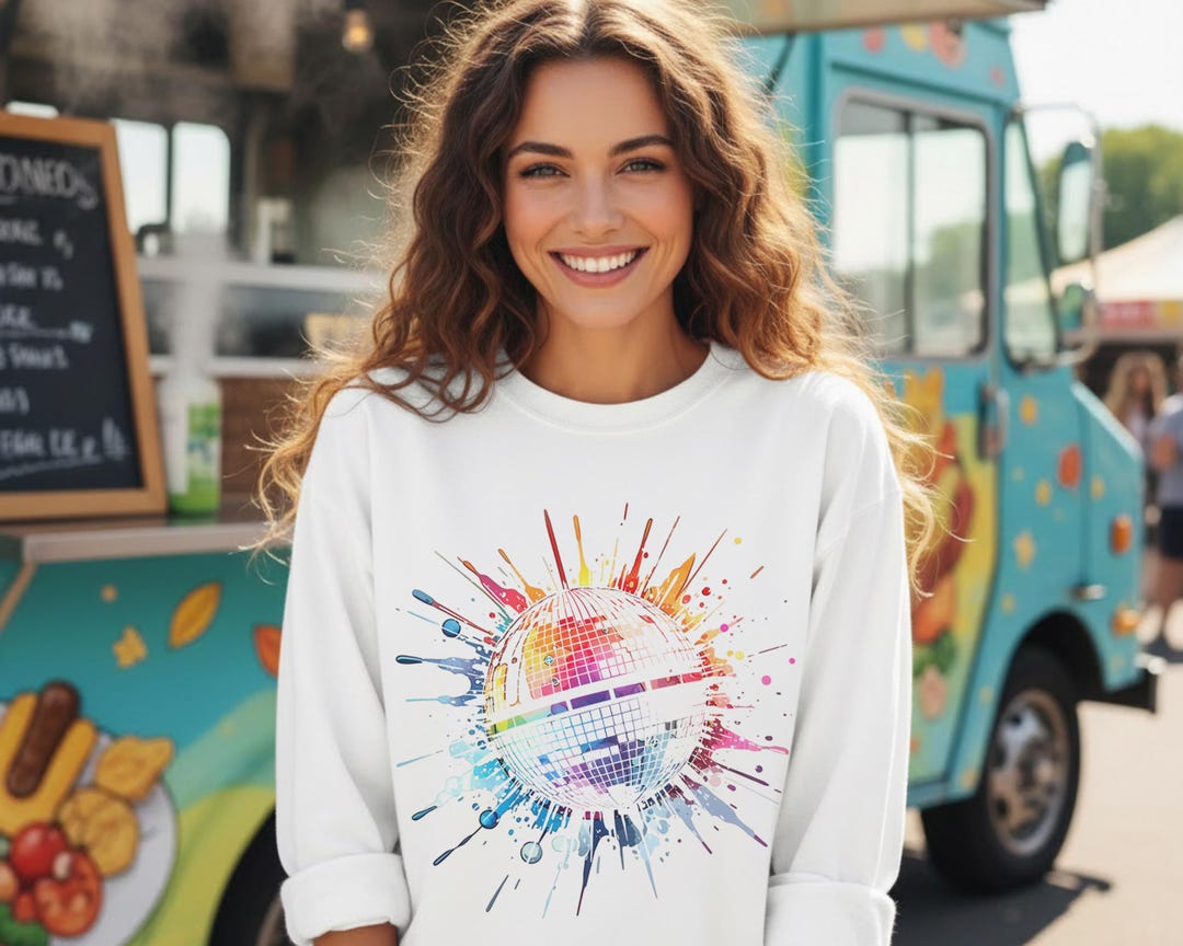 Retro Disco Ball Sweatshirt | Dance Mom Era | Music Fan Gift | Gildan ...