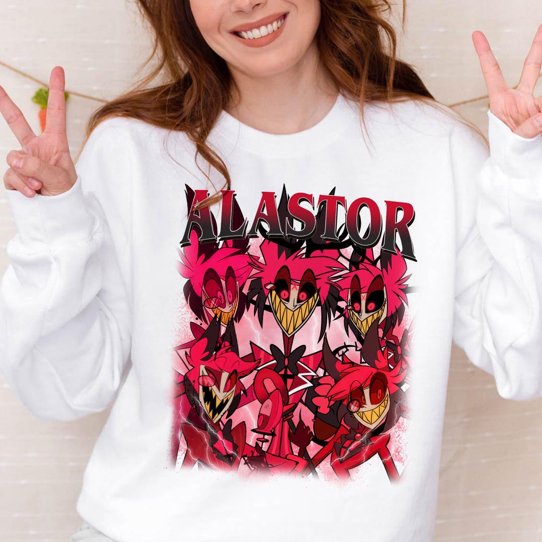 Vintage Alastor Hazbin Hotel Sweatshirt, Retro Cartoon Shirt, Vintage ...