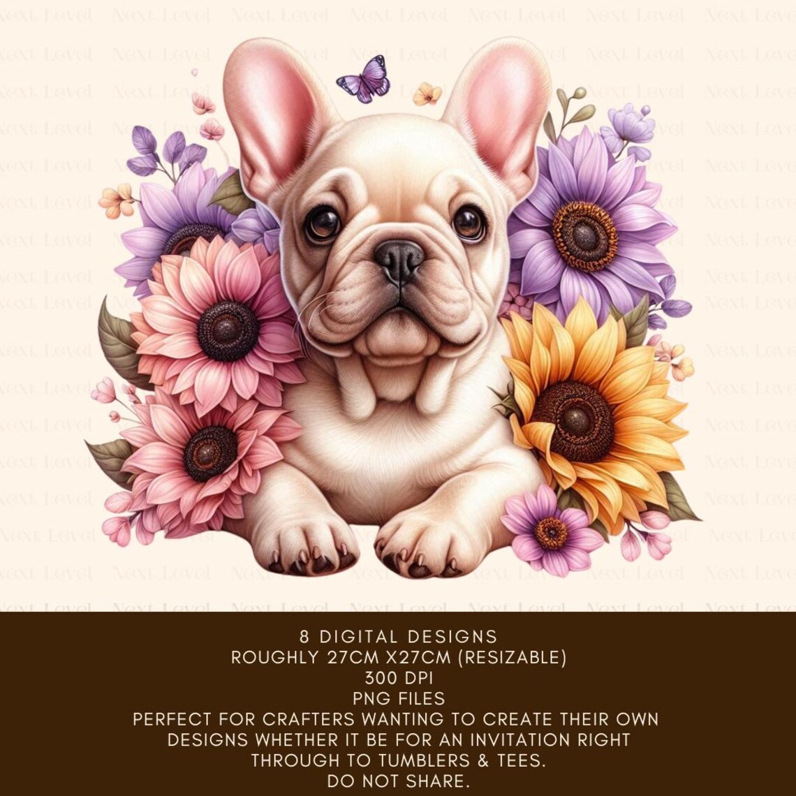 French Bull Dog Digital Designs, Frenchie Clip Art, French Bulldog ...