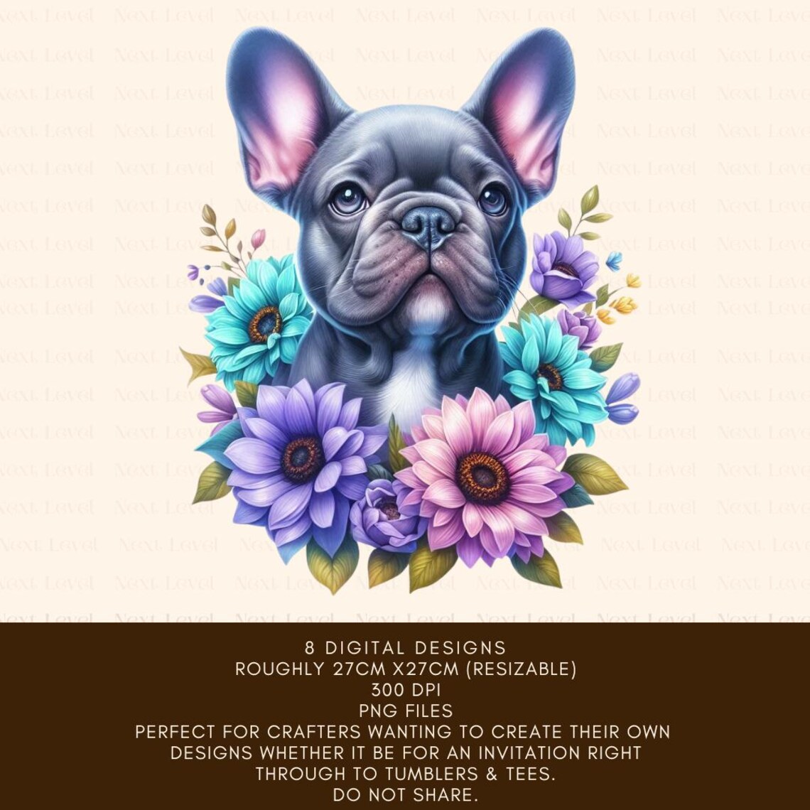 French Bull Dog Digital Designs, Frenchie Clip Art, French Bulldog ...