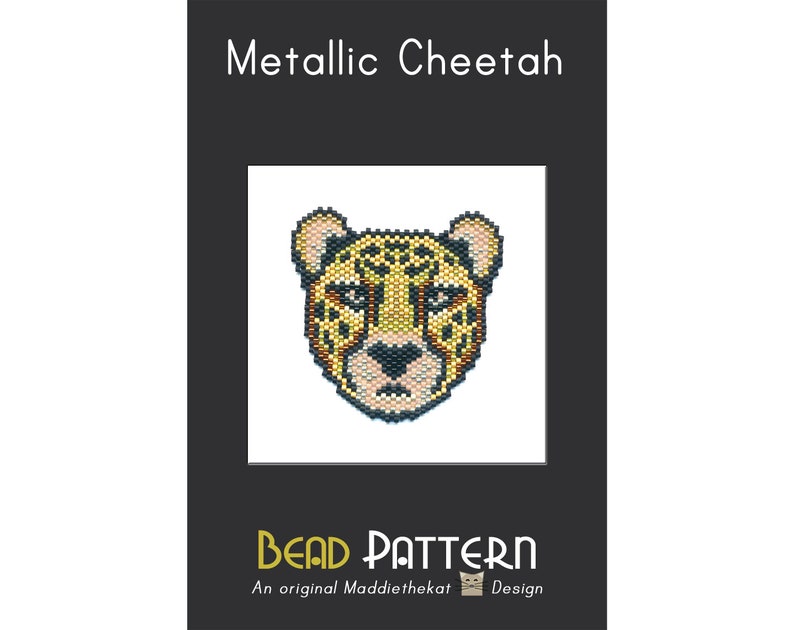 Metallic Cheetah Bead Pattern PDF | Brick Stitch | Instant Download - Etsy