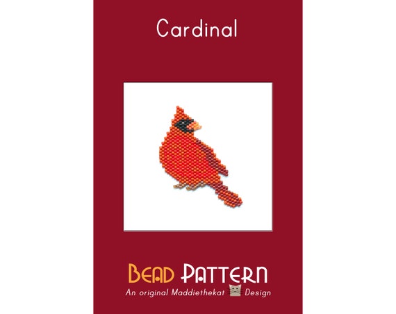 Cardinal Bead Pattern PDF Brick Stitch Instant Download | Etsy