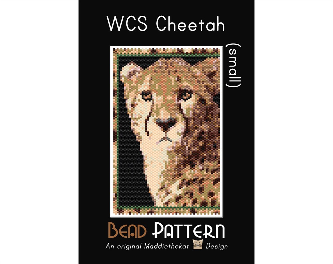 Wild Cat Series Cheetah Small Panel Bead Pattern PDF Peyote Stitch ...