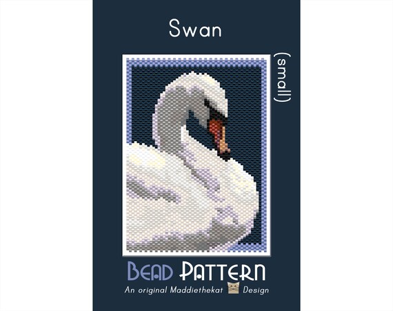 Swan Small Panel Peyote Bead Pattern PDF Peyote Stitch - Etsy