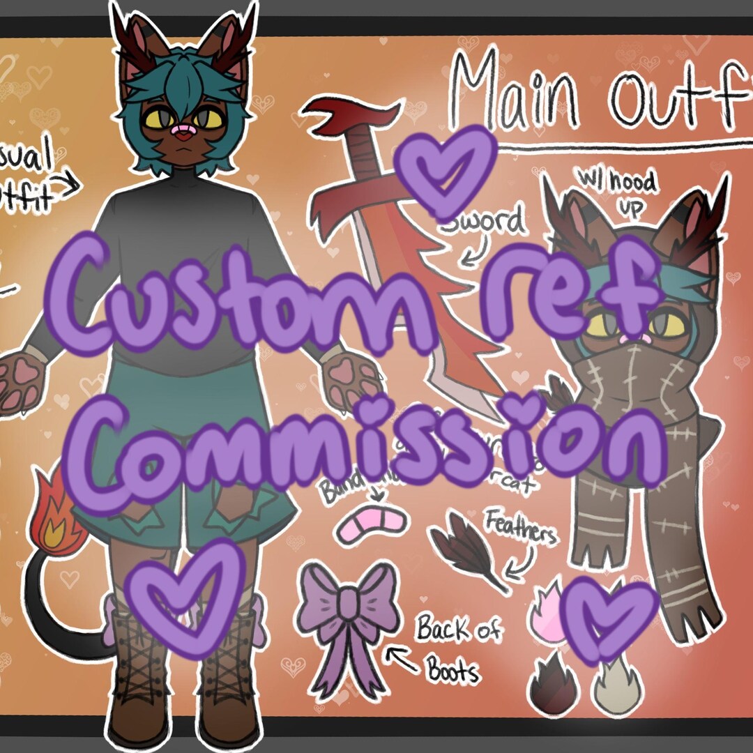 Custom Reference Sheet Commission "sketchy Style" - Etsy