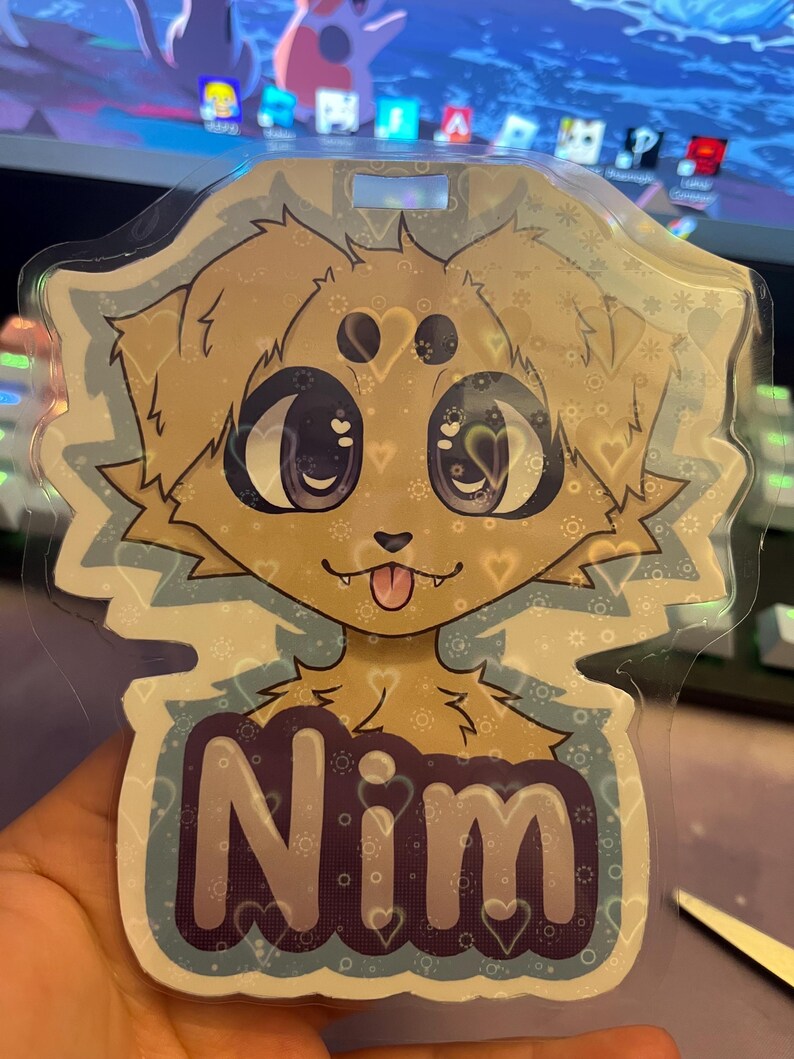 Custom Fursona Fursuit Badge | Symmetrical Headshot | Physical Badge ...