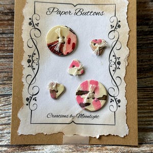 Handmade Mixed Media Paper Buttons - Etsy