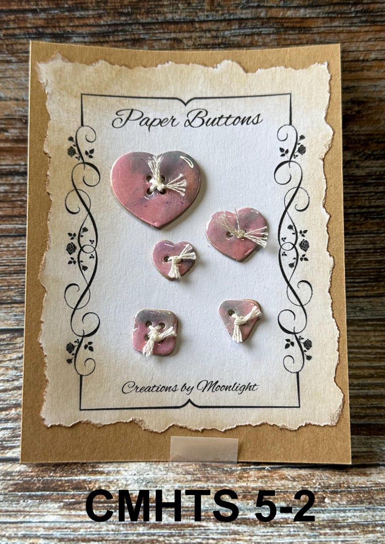 Handmade Mixed Media Paper Buttons - Etsy