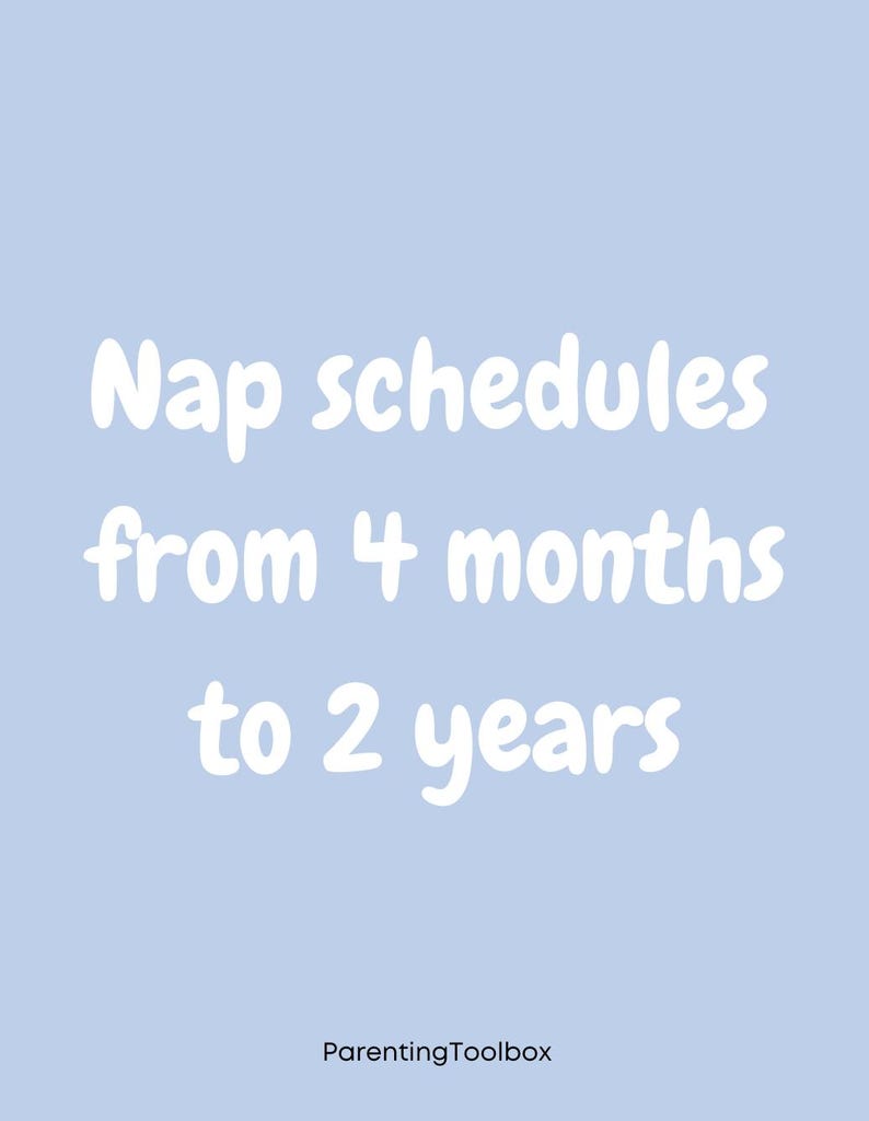 Nap Schedules From 4 Months to 2 Years - Etsy