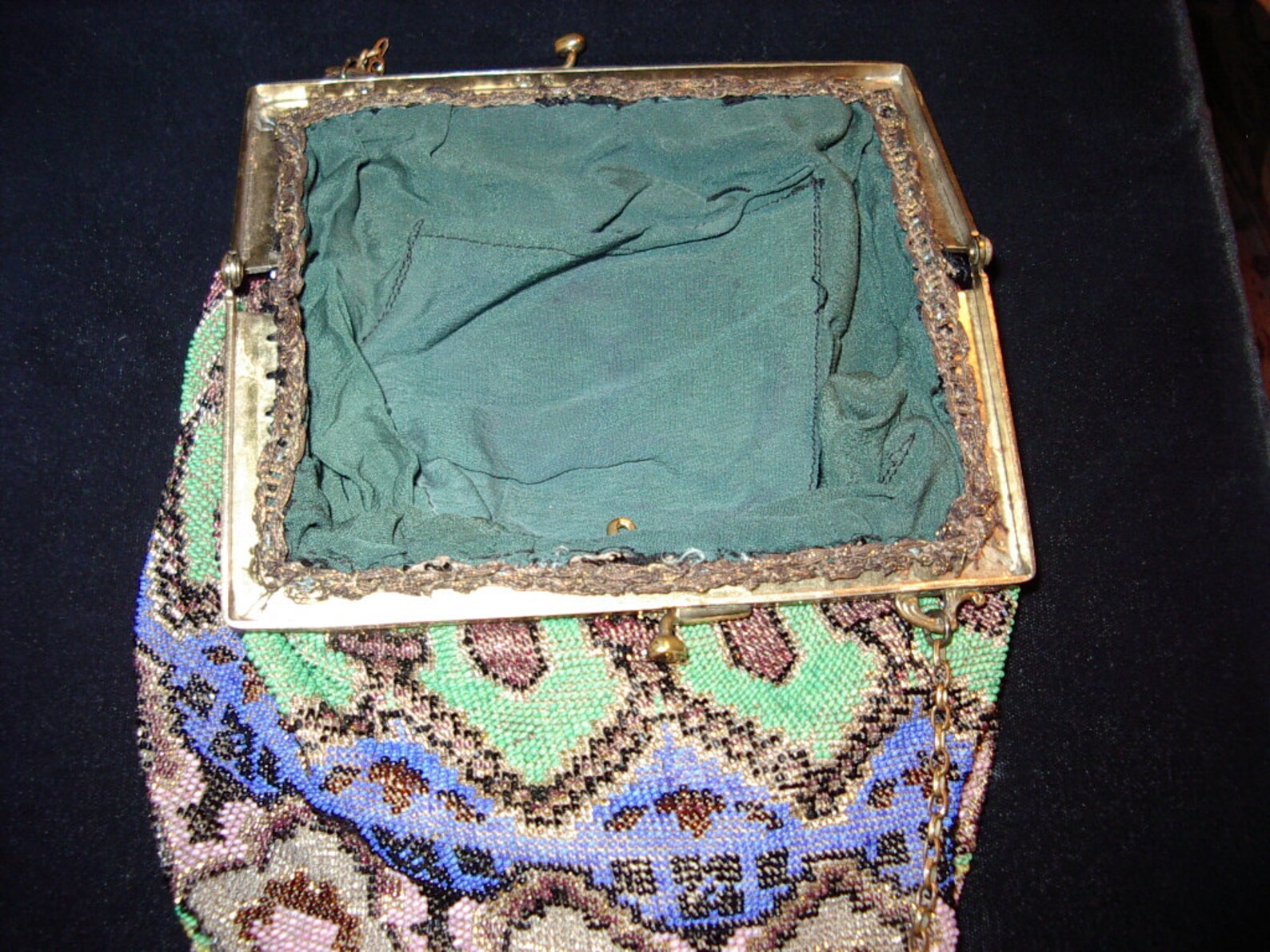 1920s Deco Design Micro Beaded Pouch Purse/ Bag. Item 210 Purses - Etsy