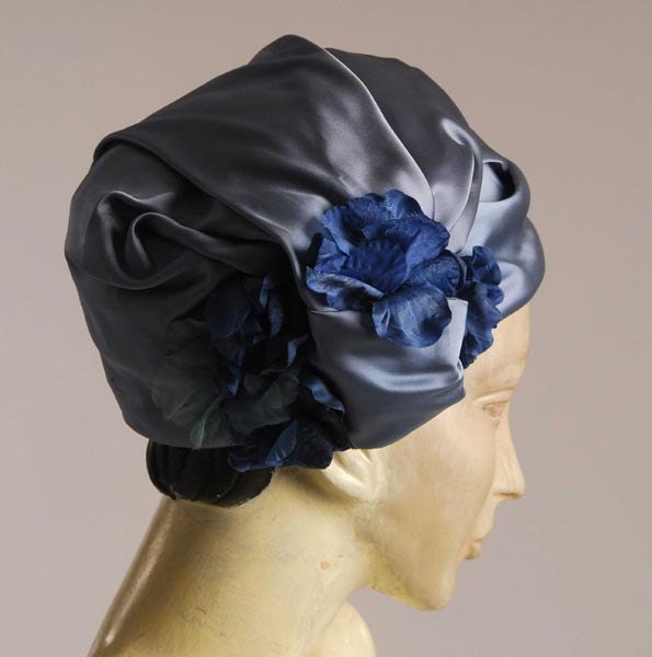 Original 1950s Blue Satin Side Draped Turban Hat - Item # 738 Hats - Etsy