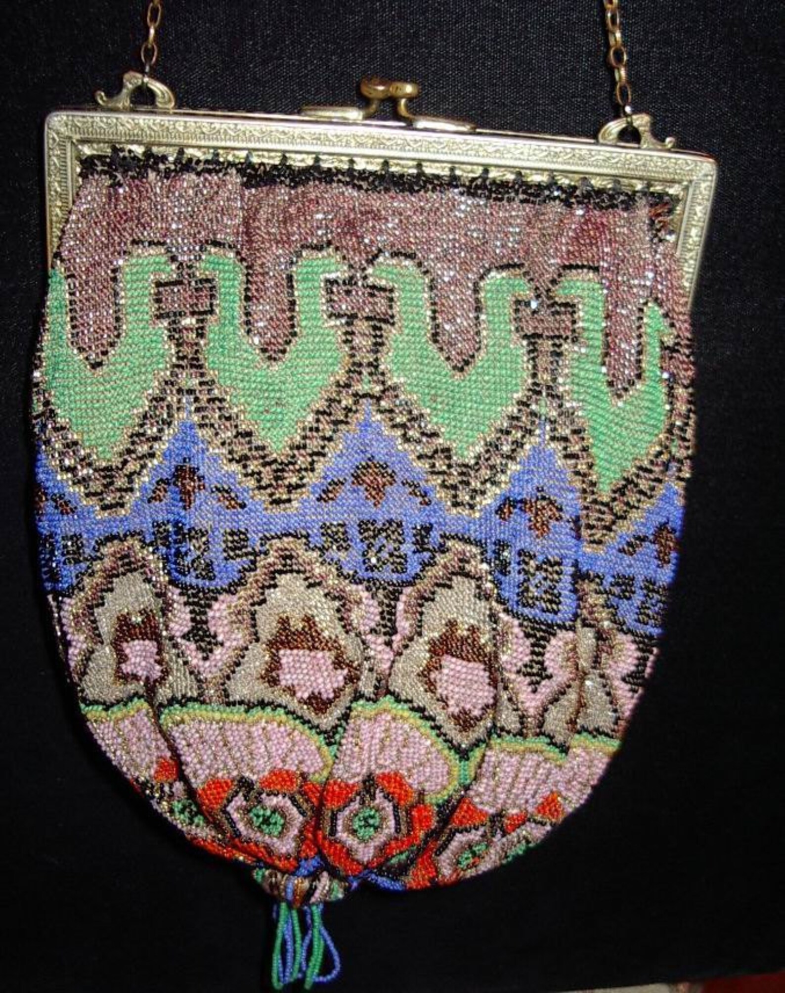 1920s Deco Design Micro Beaded Pouch Purse/ Bag. Item 210 Purses - Etsy