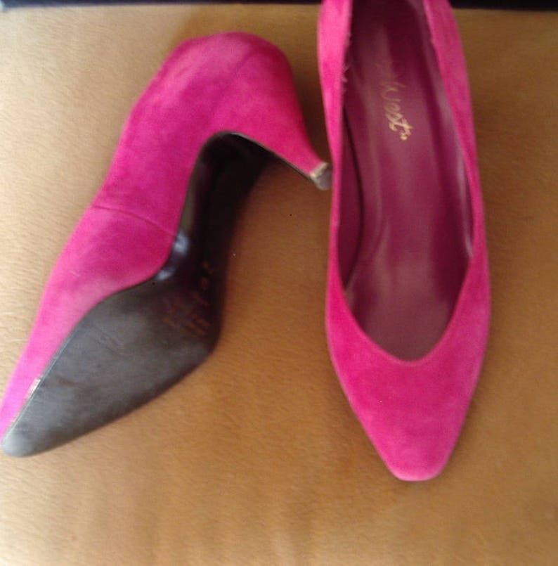 Raspberry Jam Suede High Heel Pumps Like New Size 7 Med. Item - Etsy