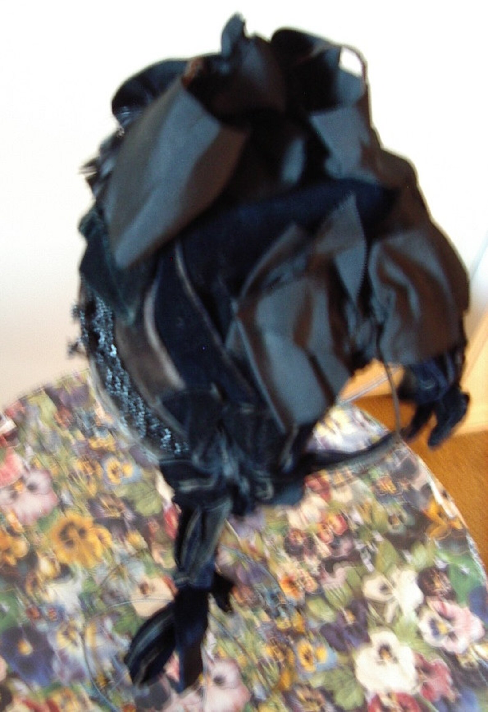 1880/1890s Original Victorian Ladies /girls Bonnet Black Velvet/faille ...