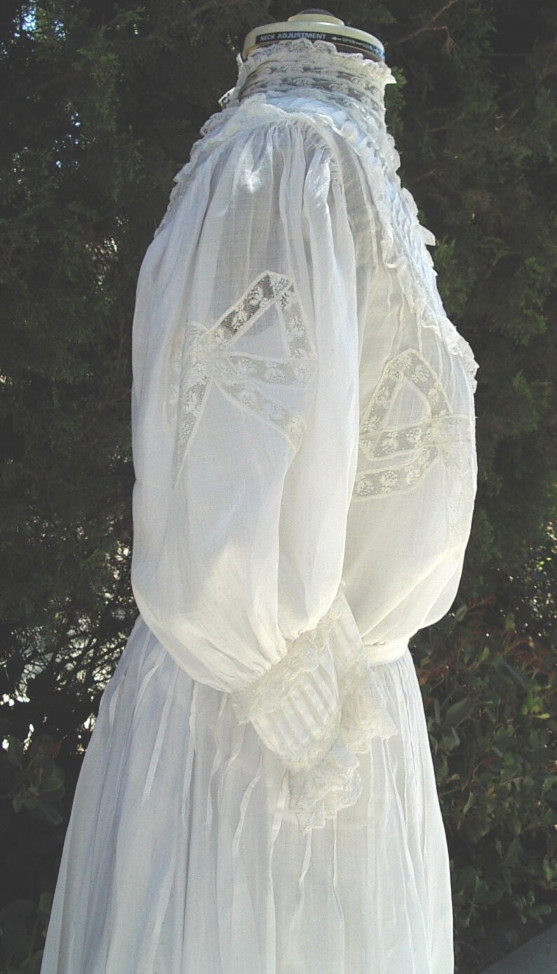 Original Victorian 2pc. Cotton Batiste Gown Elaborate Workmanship ...